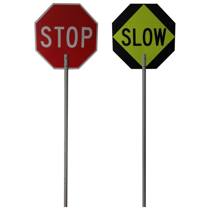 Stinson S1-TC22 Stop/Slow Sign with 5' Pole | International Safety