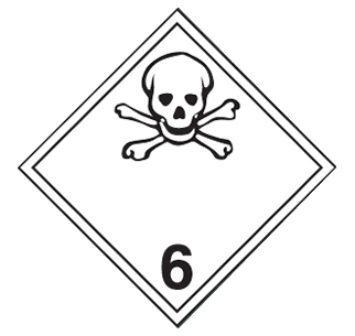 INCOM® TT600TB Standard Placards, Class 6.1 Dangerous Goods Placards ...