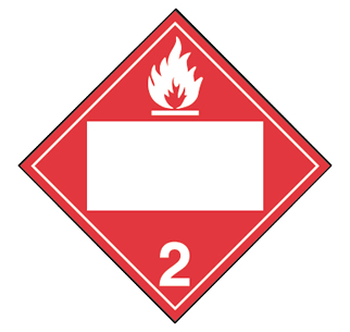 INCOM® TT210TBPIN-EACH Class 2 UN Placard For Flammable Gases ...