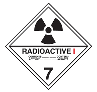 INCOM® TT73P 4″ x 4″ TDG Labels , Class 7 TDG Shipping Label ...