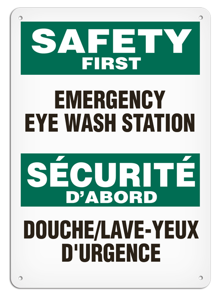 INCOM® SS6031AL BILINGUAL SAFETY FIRST – EMERGENCY EYE WASH STATION ...