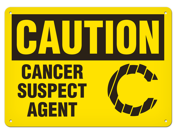 INCOM® SS2013P SAFETY SIGN, CAUTION – CANCER SUSPECT AGENT, Signs ...