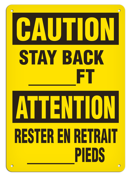 Stay Back Signs