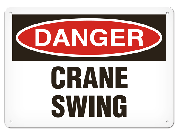INCOM® SS1103AL SAFETY SIGN, DANGER – CRANE SWING, Signs ...