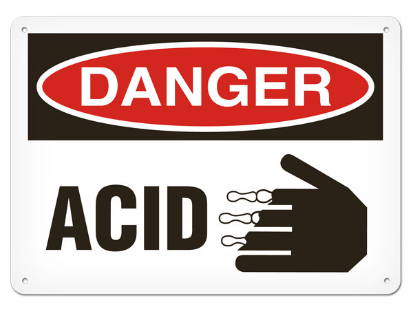 INCOM® SS1063P SAFETY SIGN, DANGER – ACID, Signs | International Safety