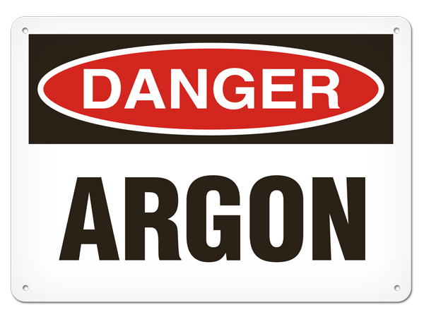 INCOM® SS1055V SAFETY SIGN, DANGER – ARGON, Signs | International Safety