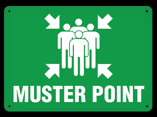 INCOM® SC5052PL Muster Point Sign | International Safety