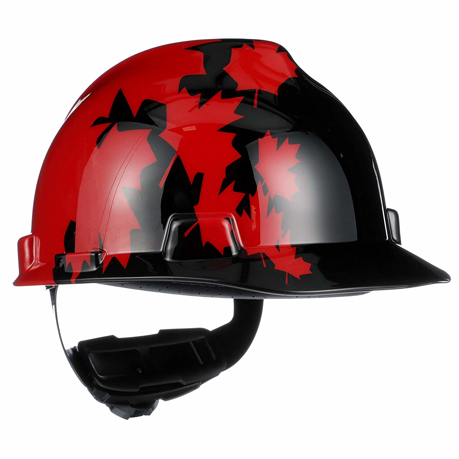 MSA 10082233 Canadian Freedom Series™ V-Gard® Red and Black Helmet with ...
