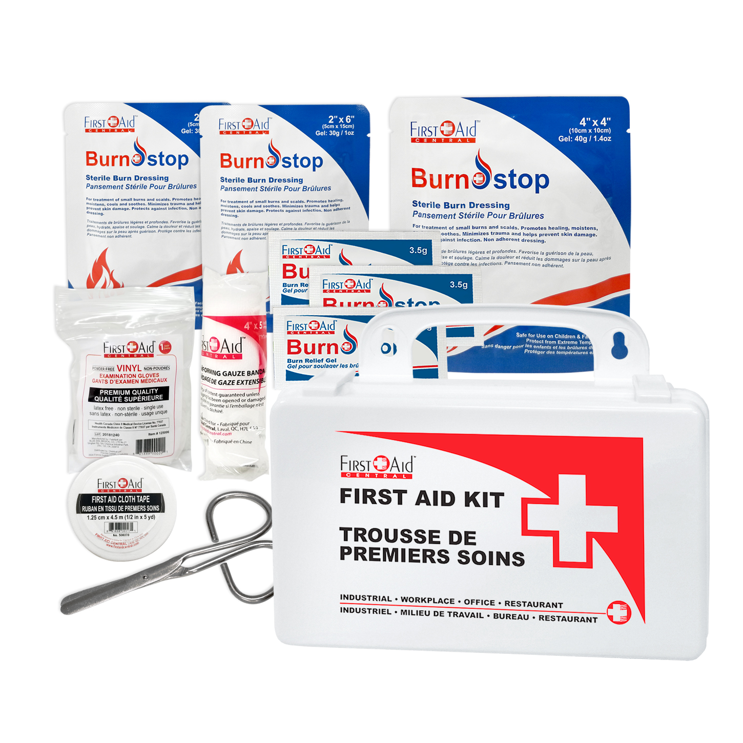 First Aid Central FACBK01 Basic Burn Kit | International Safety