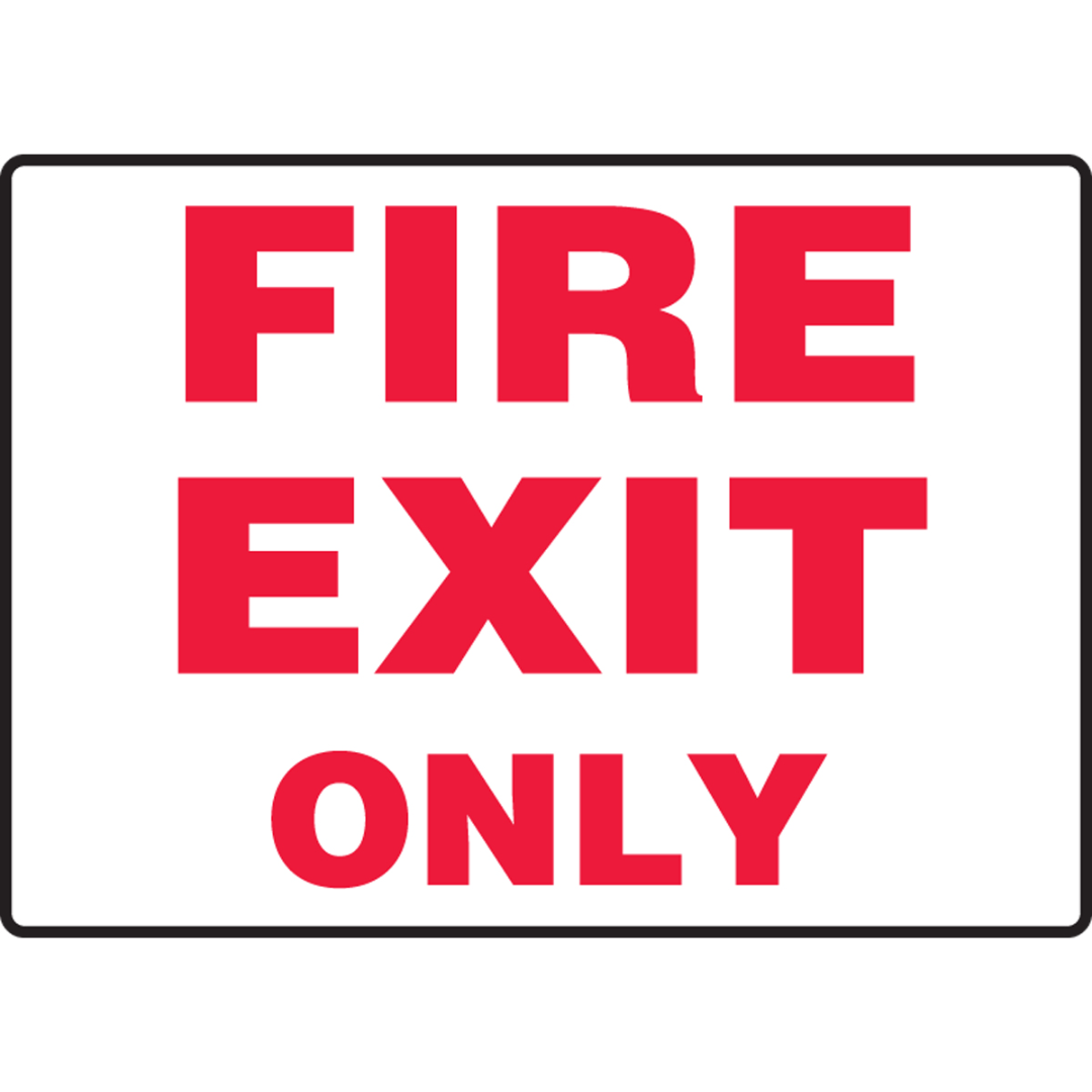 AccuformNMC MEXT930VP Safety Sign: Fire Exit Only | International Safety