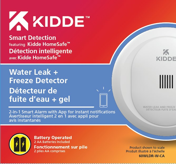 Kidde 21031592 Kidde 60WLDR-W-CA - Smart, Connected Alarm - Water Leak ...