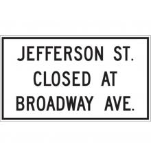 Stinson BTC67-02E TC-67 Street Section Closd Temporary Condition Sign ...