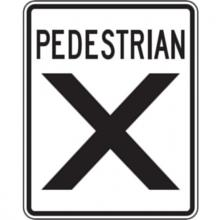 Stinson BRA4-03E RA-4 Pedestrian X (Crossover) Regulatory Sign ...