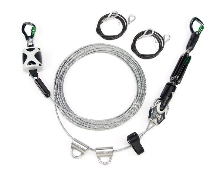 MSA 10219288 Temporary Cable Horizontal Lifeline for 2 Workers, 60 ...