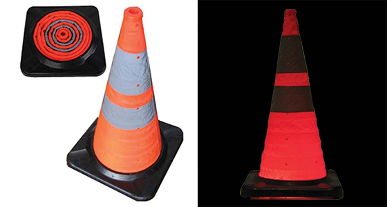 PACK-A-CONE PAC-002-18 Light-Up-Cone Collapsible Traffic Cone with ...
